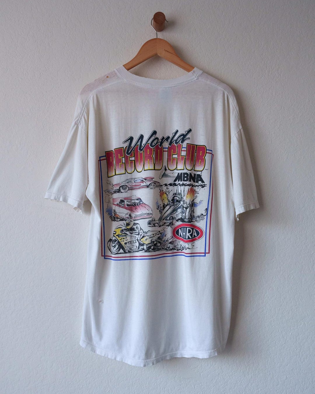 90s Vintage NHRA World Record Club T Shirt Distressed - Etsy
