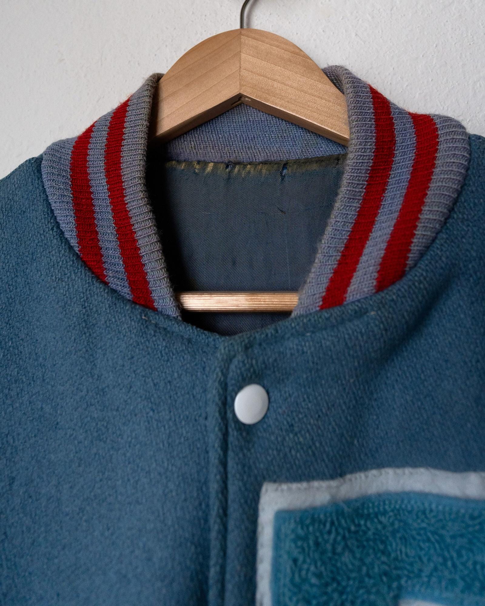 80s Vintage P Letterman Wool Football Varsity Jacket Blue - Etsy