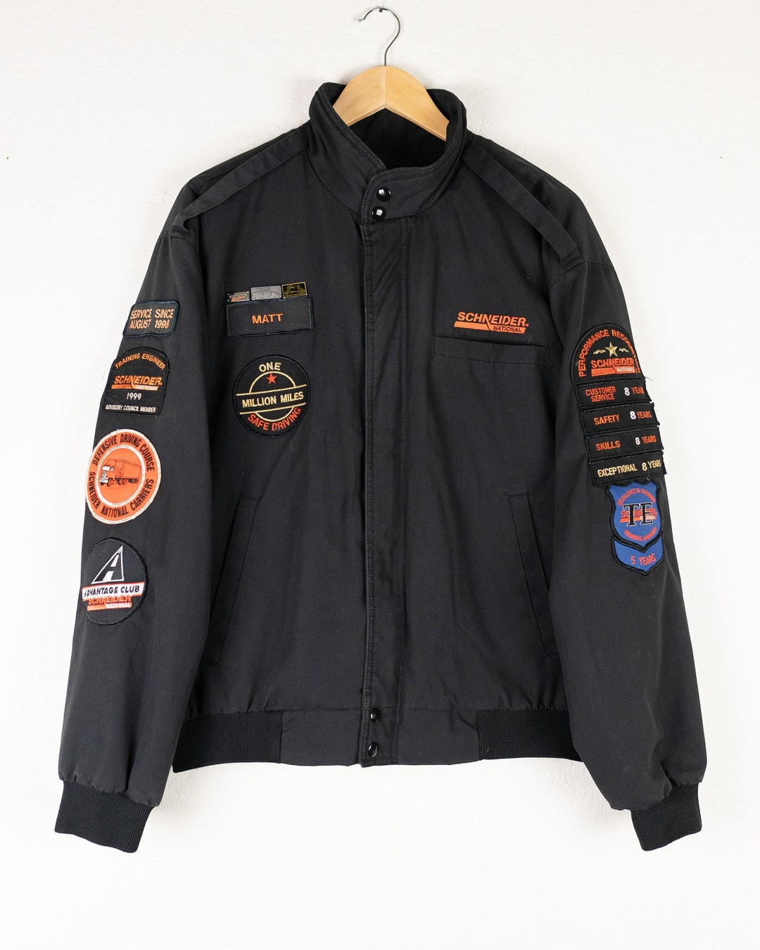 90s Vintage Truck Driver Work Jacket With Patches and Pins - Etsy