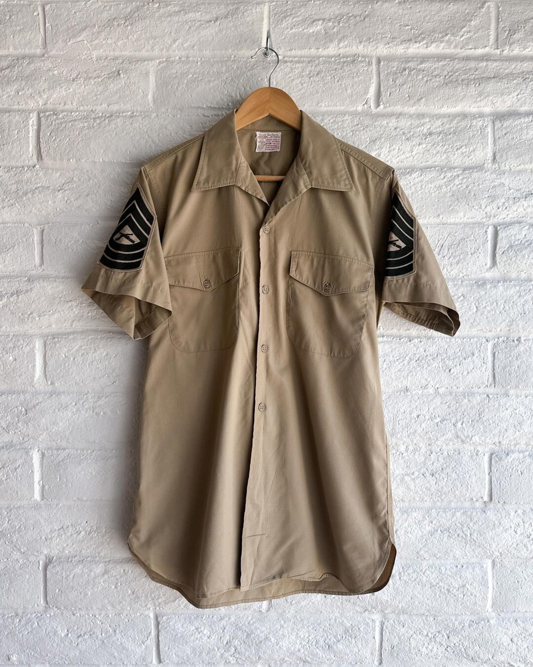 Vintage 1960s USMC Staff Sergeant Charlie Shirt Short Sleeve Uniform ...