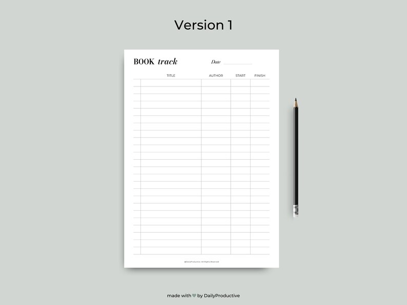 Book Tracker Printable, Reading Log, Book Tracker Journal, Instant ...