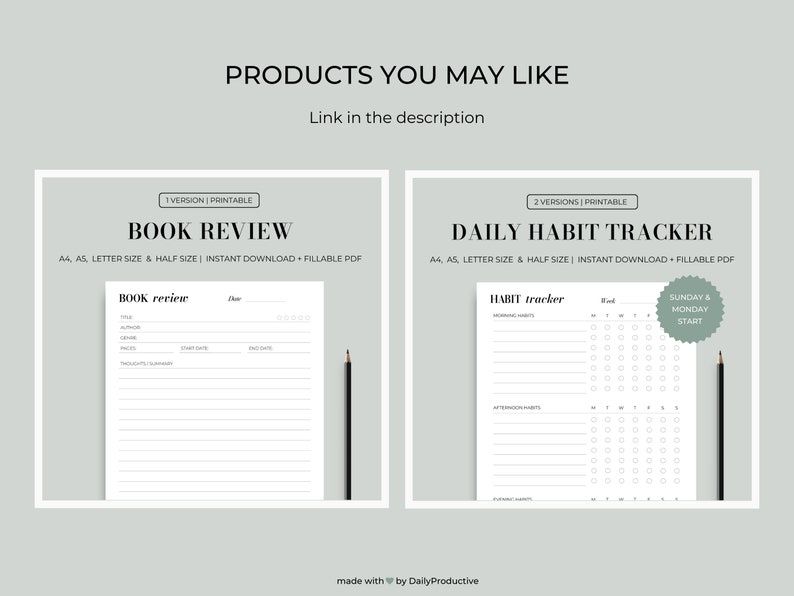 Book Tracker Printable, Reading Log, Book Tracker Journal, Instant ...