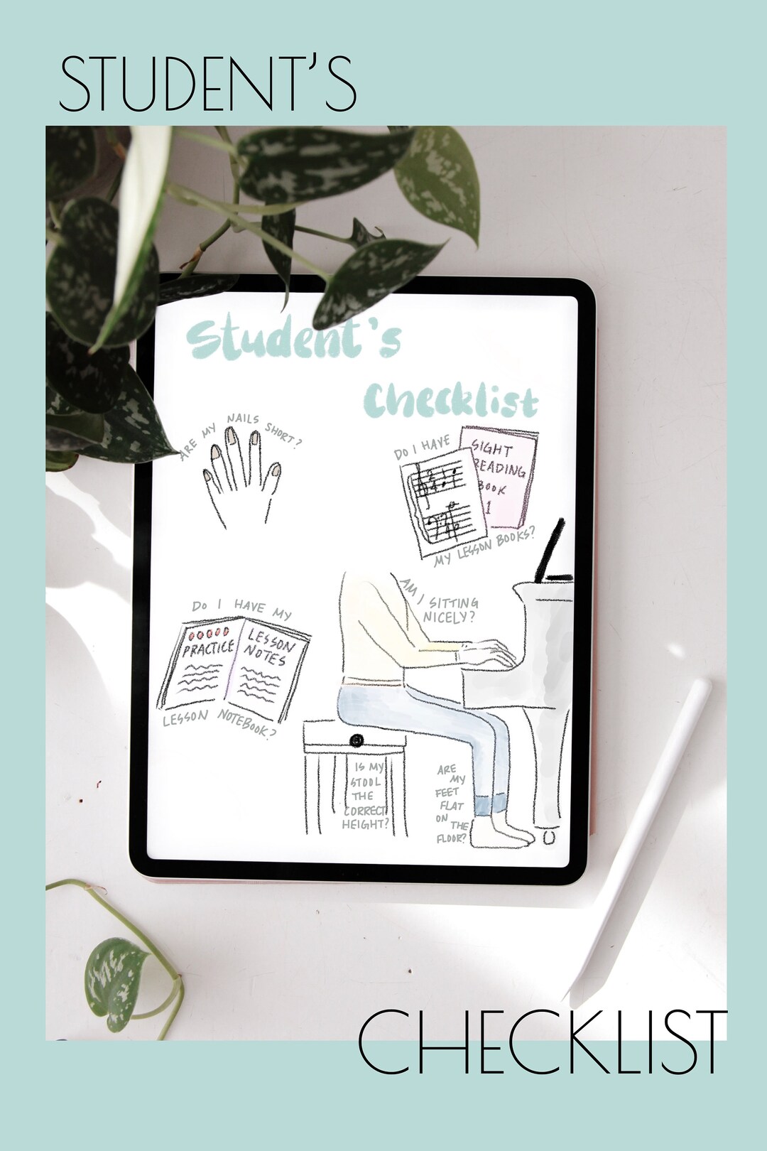 Printable Student Checklist Poster PDF - Etsy