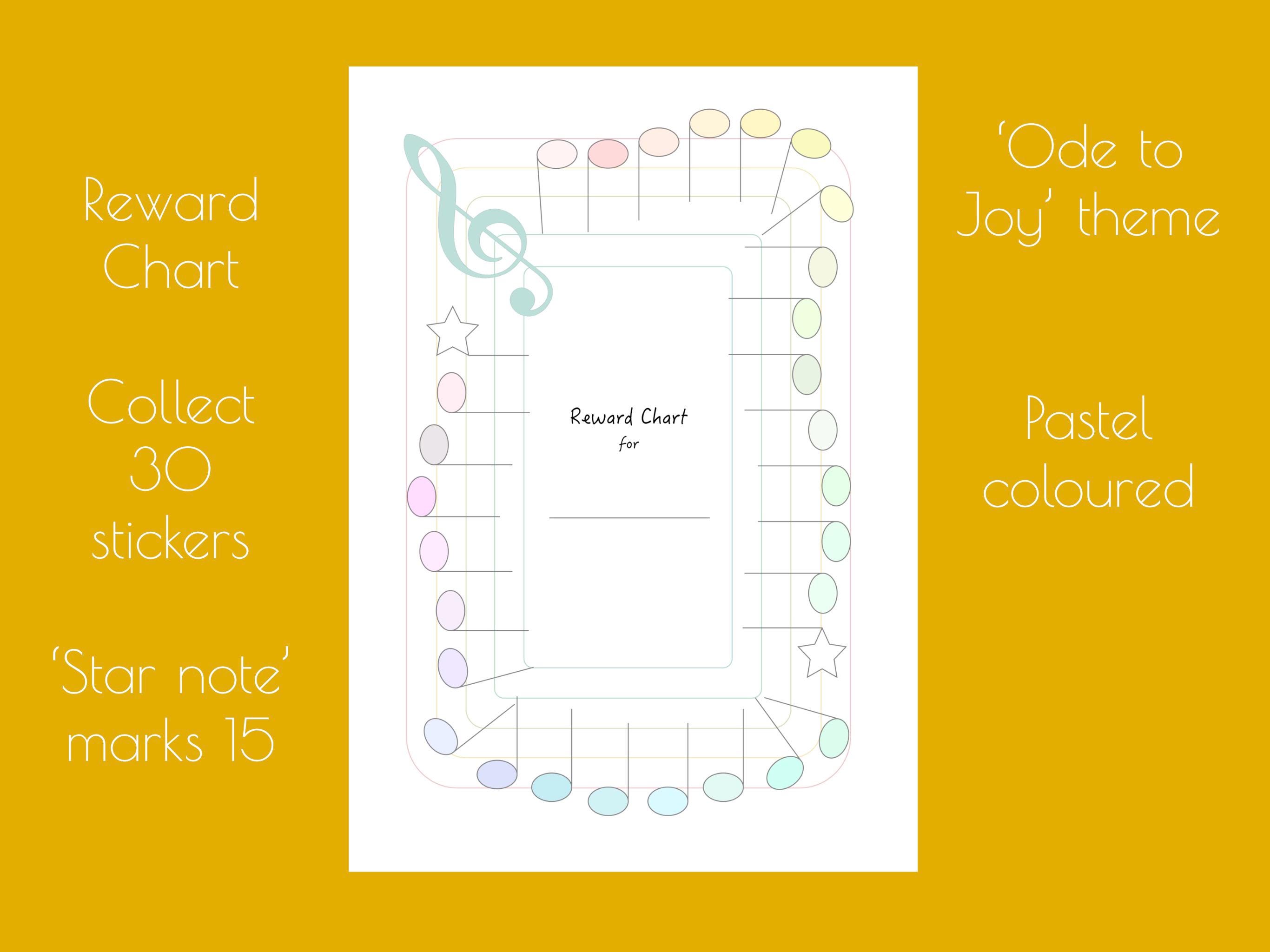 Printable Reward Chart Bundle | Music | PDF - Etsy