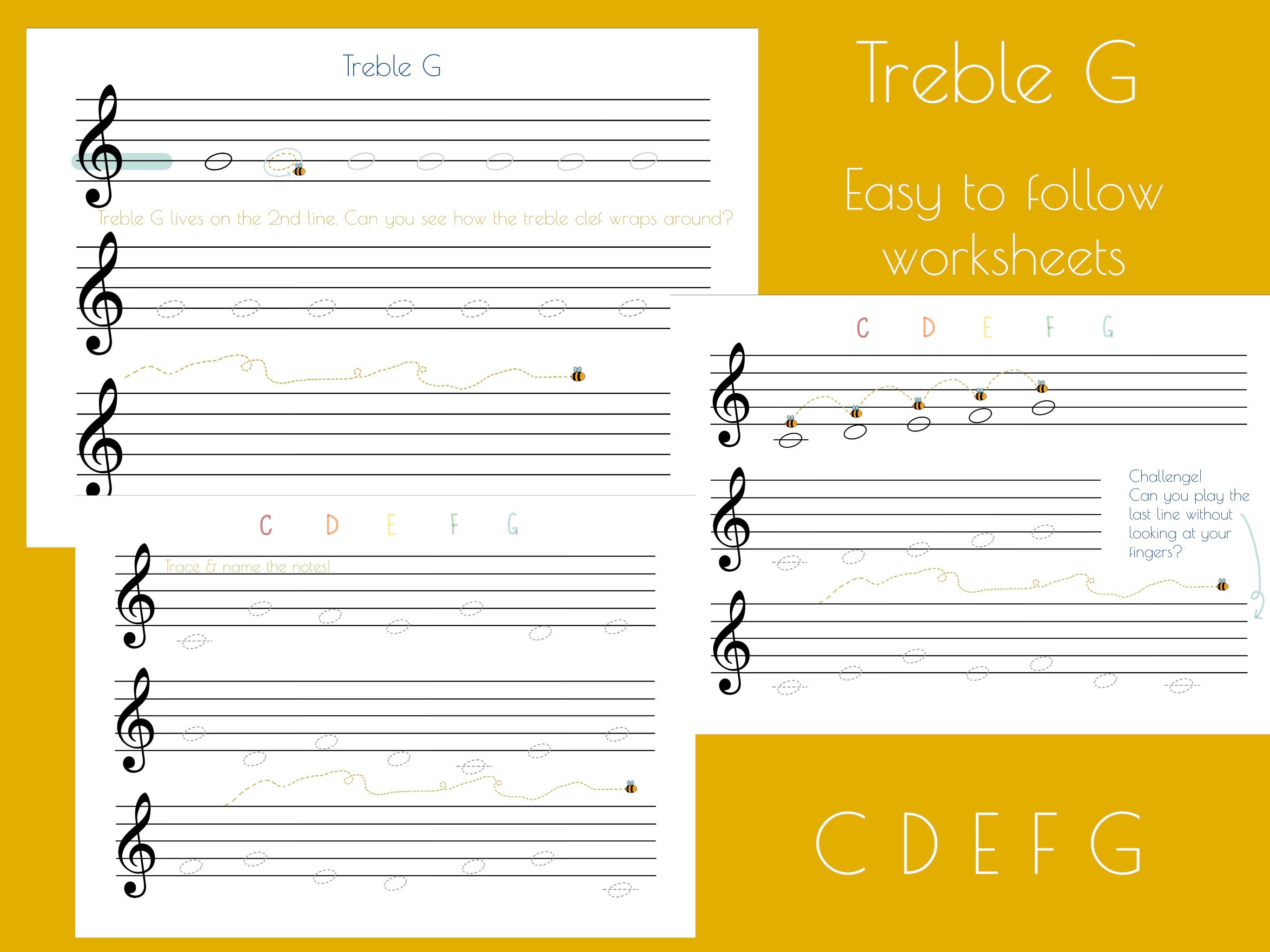 10 Printable Basic Note Music Theory Worksheets + NEW Free Ledger Line ...