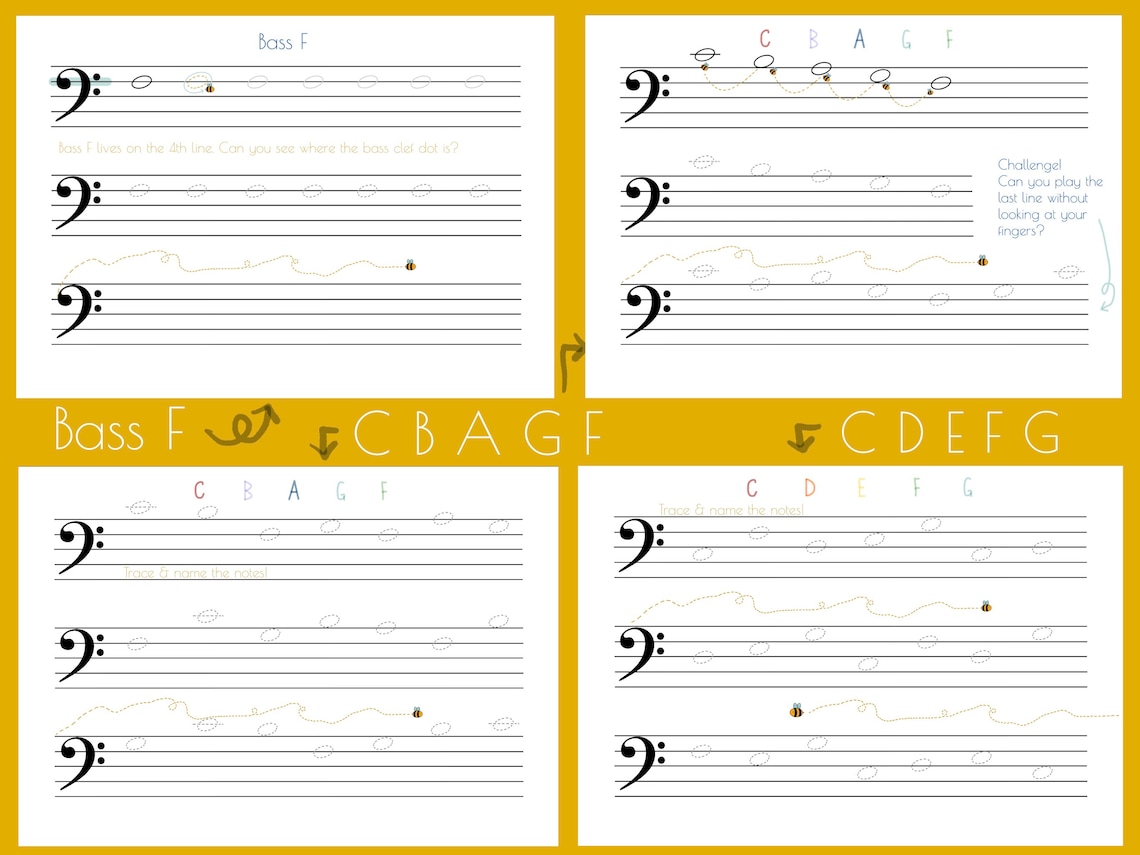 10 Printable Basic Note Music Theory Worksheets + NEW Free Ledger Line ...