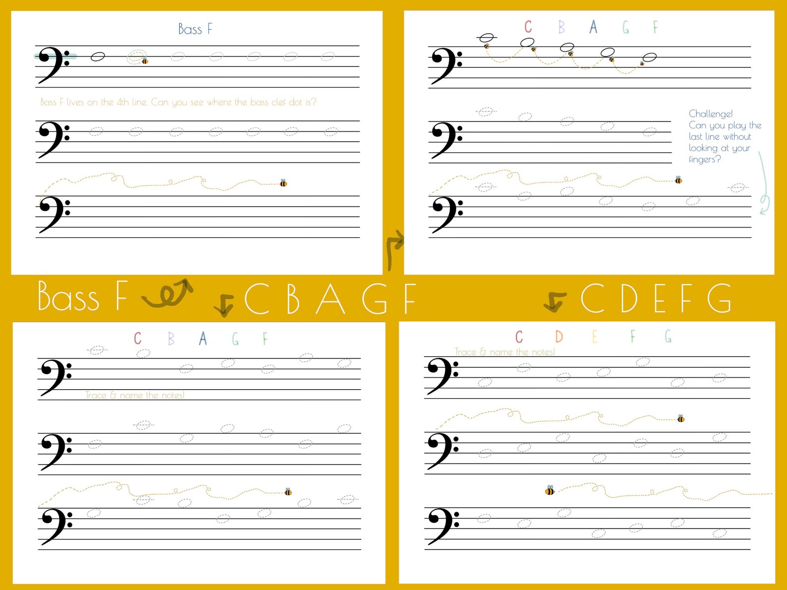 10 Printable Basic Note Music Theory Worksheets + NEW Free Ledger Line ...