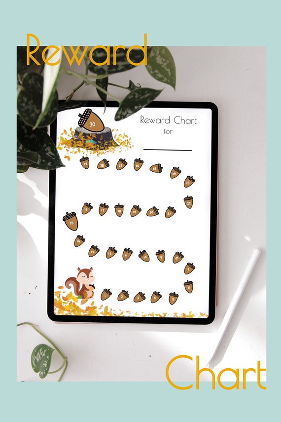 Printable Reward Chart Acorn Music PDF - Etsy