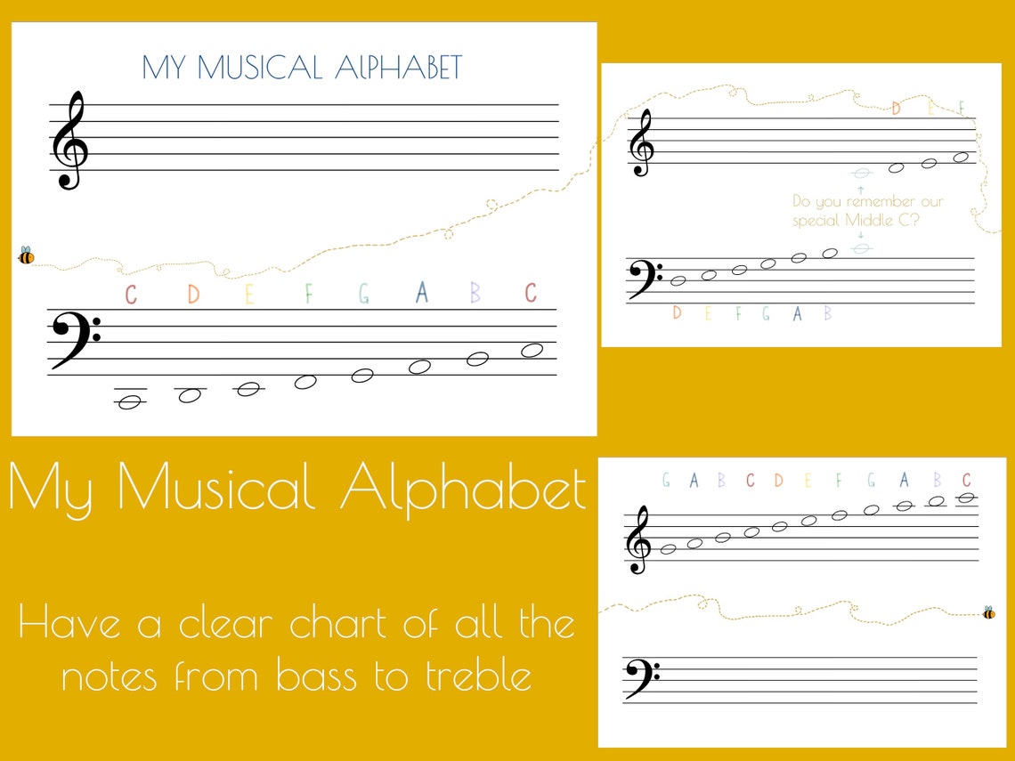 10 Printable Basic Note Music Theory Worksheets + NEW Free Ledger Line ...