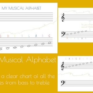 10 Printable Basic Note Music Theory Worksheets + NEW Free Ledger Line ...