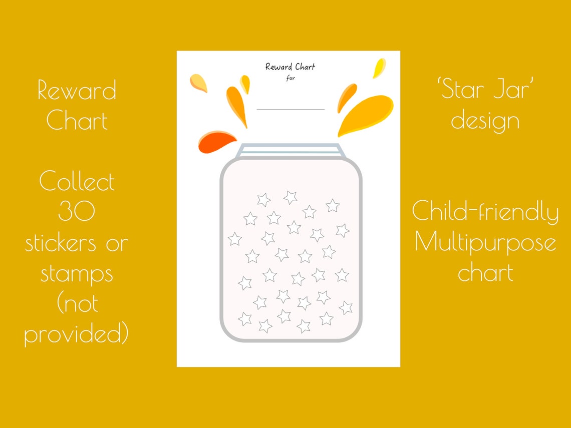 Printable Star Jar Reward Chart Music PDF - Etsy