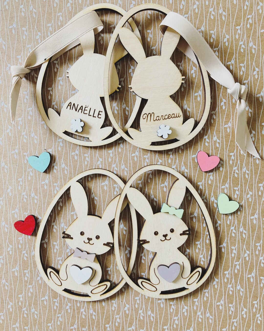 Personalized Wooden Easter Decoration | Easter Gift | Easter Bunny ...