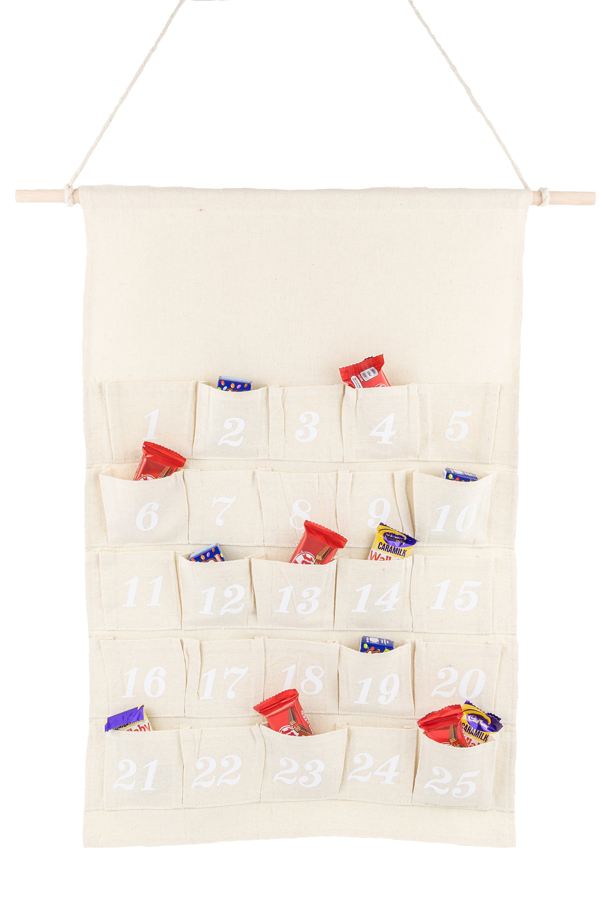 Personalised Christmas Advert Calender | Personalised Cotton Hanging ...