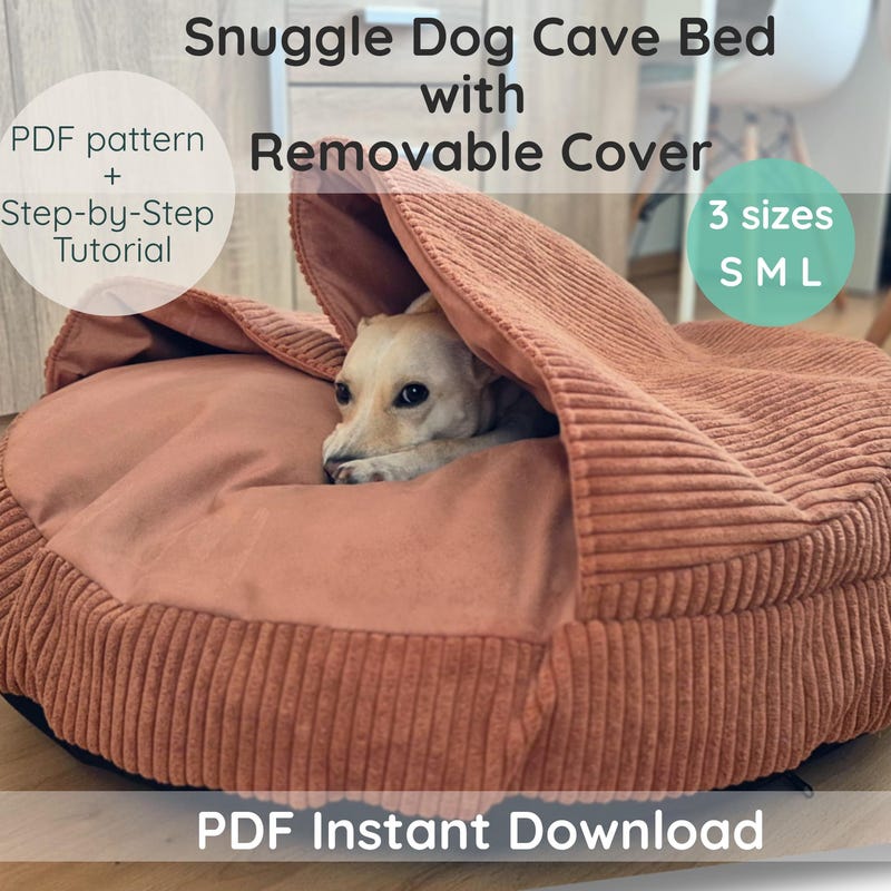 Large Cozy Cave Dog Bed - Etsy