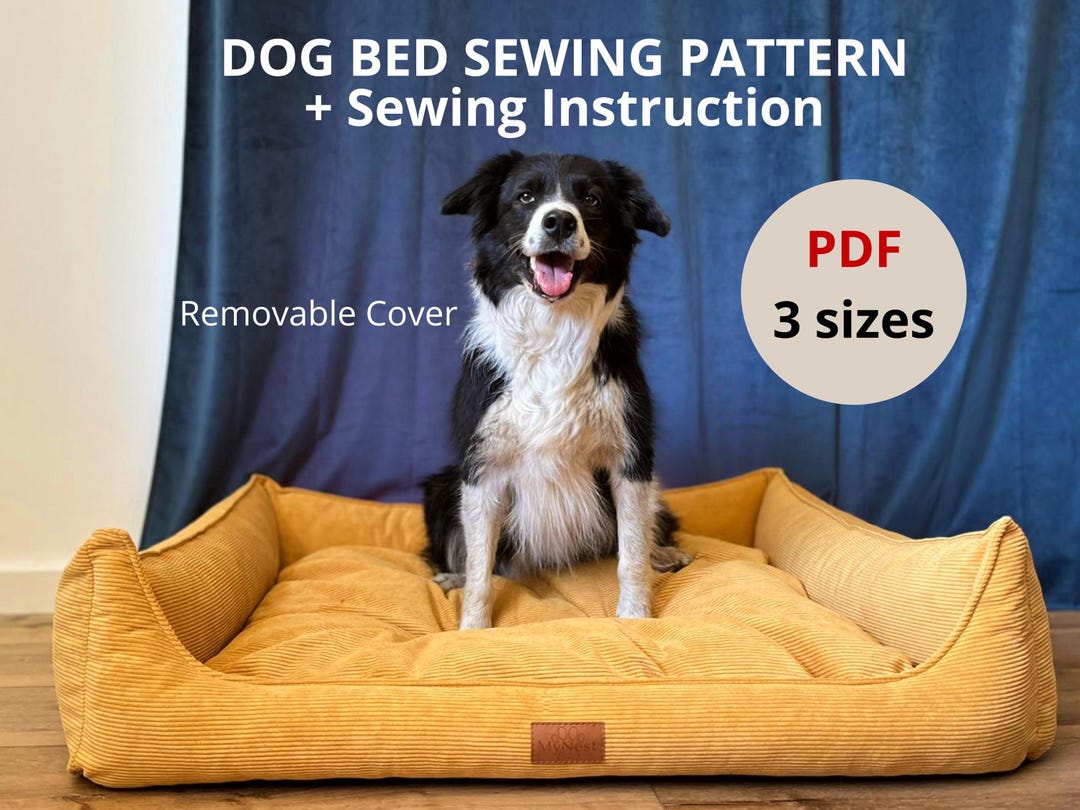 Dog Bed Sewing Pattern PDF A4 US Letter, DIY Dog Bed With Removable ...