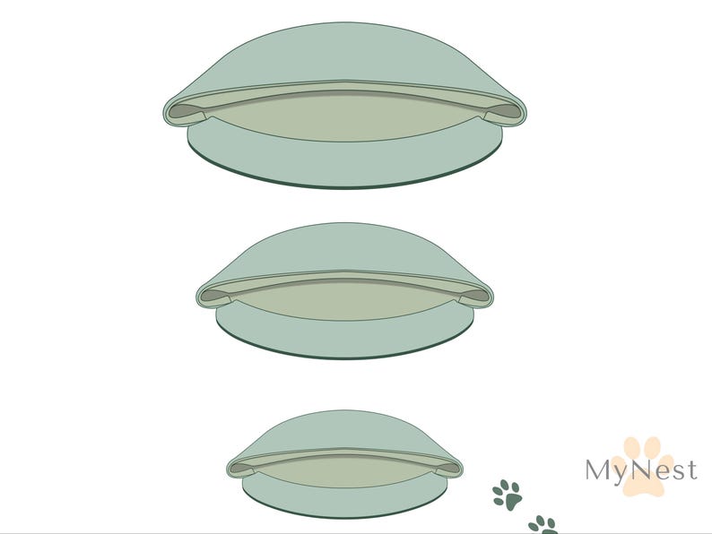 DIY Dog Cave Bed Sewing Pattern PDF – Instant Download, 3 Sizes (small ...