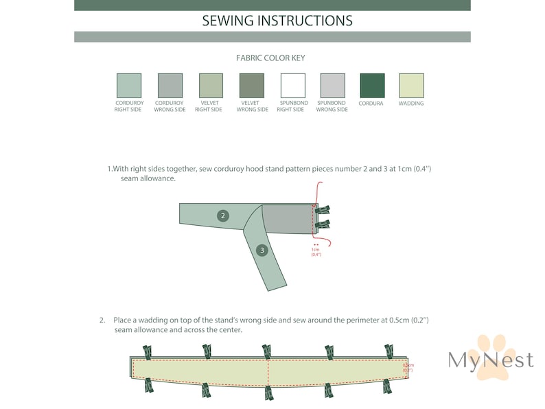 DIY Dog Cave Bed Sewing Pattern PDF – Instant Download, 3 Sizes (small ...