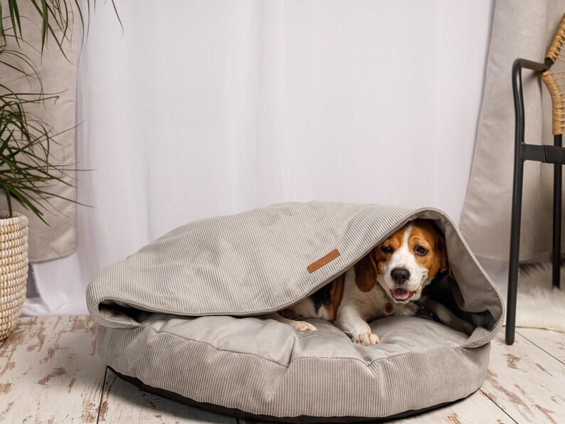 Dog Bed Large Dogs Winter Dog Cave Bed Warm Covered Dog Bed - Etsy