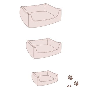 Dog Bed Pattern, Dog Bed Sewing Tutorial A4 US Letter, 3 Sizes DIY Dog ...