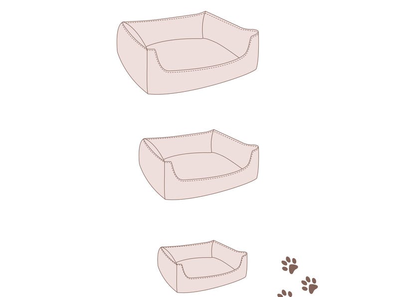 Dog Bed Pattern, Dog Bed Sewing Tutorial A4 US Letter, 3 Sizes DIY Dog ...