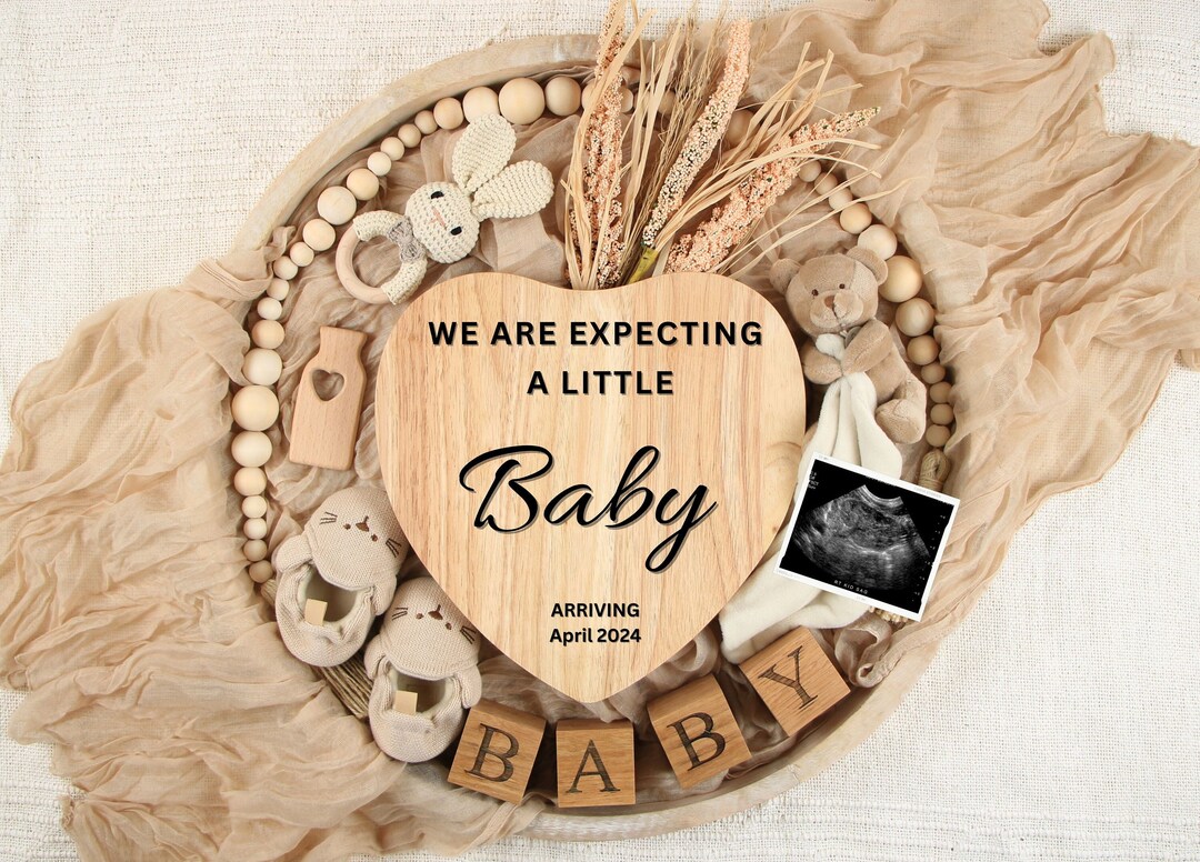 Gender Neutral Digital Pregnancy Announcement, Baby Announcement for ...