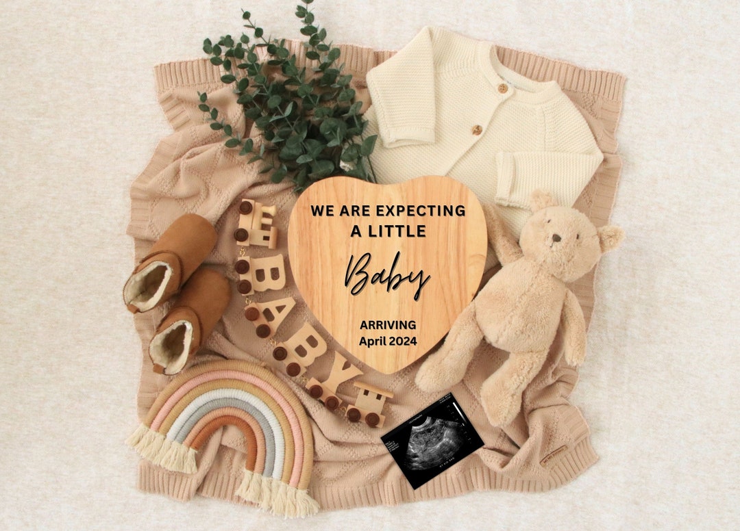 Gender Neutral Digital Pregnancy Announcement Baby - Etsy UK