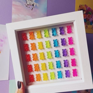Rainbow Gummy Bear Box Frame Picture/bright/colourful/decor - Etsy