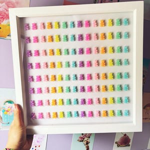 Rainbow Gummy Bear Boxframe/pastel/picture/funky/quirkydecor - Etsy