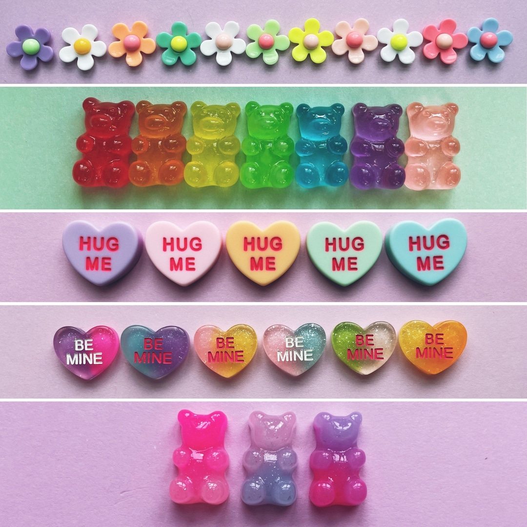 Funky Y2k Jibbitz/croc Charms/shoe Charms/gummy Bears/lovehearts/hug Me ...