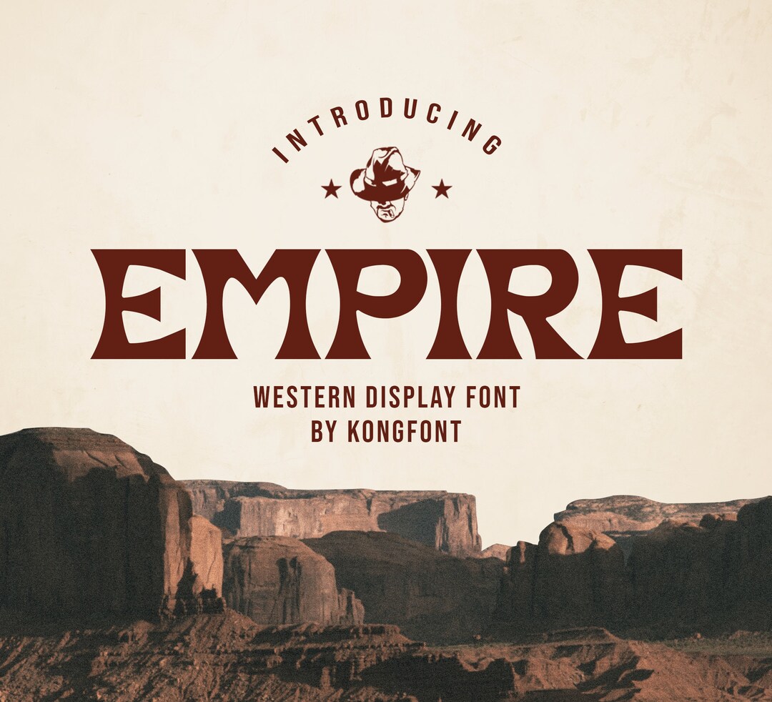 Modern Font, Font Design, Empire Font, Display Font, Western Display ...
