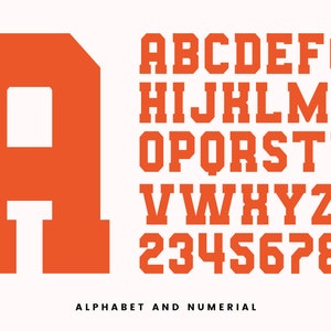 Modern Varsity Font SVG, Varsity Letter, Sports Font, Retro Font ...