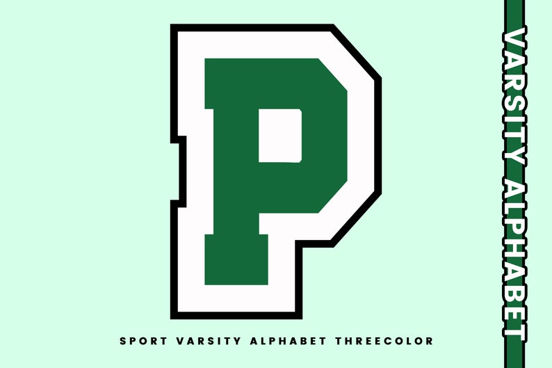 Modern Varsity Font SVG, Varsity Font, Baseball Font, Varsity Letters ...