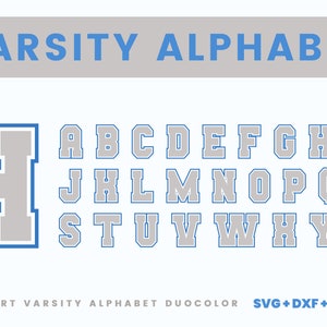 Modern Varsity Font SVG, Baseball Font, Modern Fonts, SVG File, Block ...