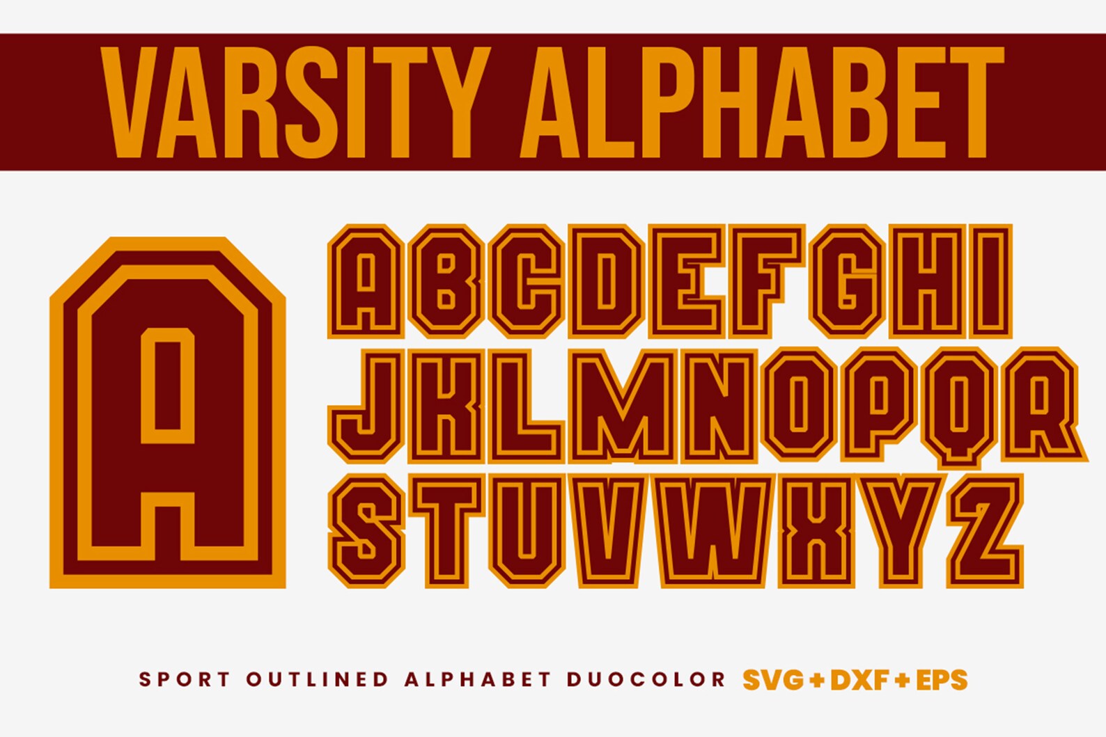 Modern Varsity Font SVG, Font SVG, Modern Art Font, Vector Font ...