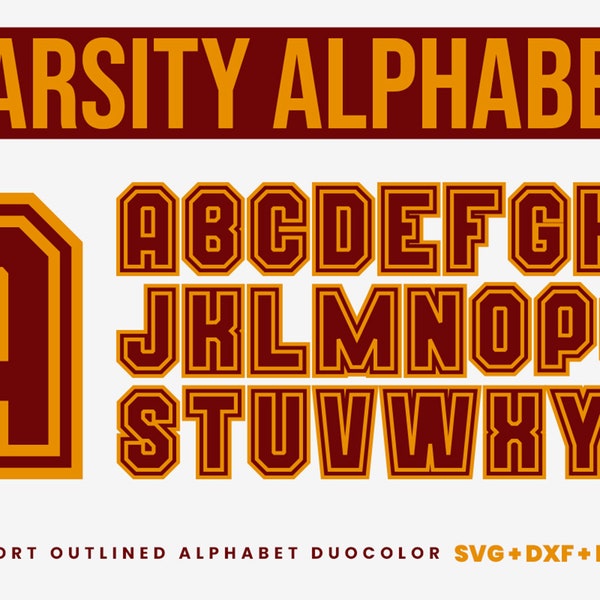 Red and Yellow Varsity Letter - Etsy