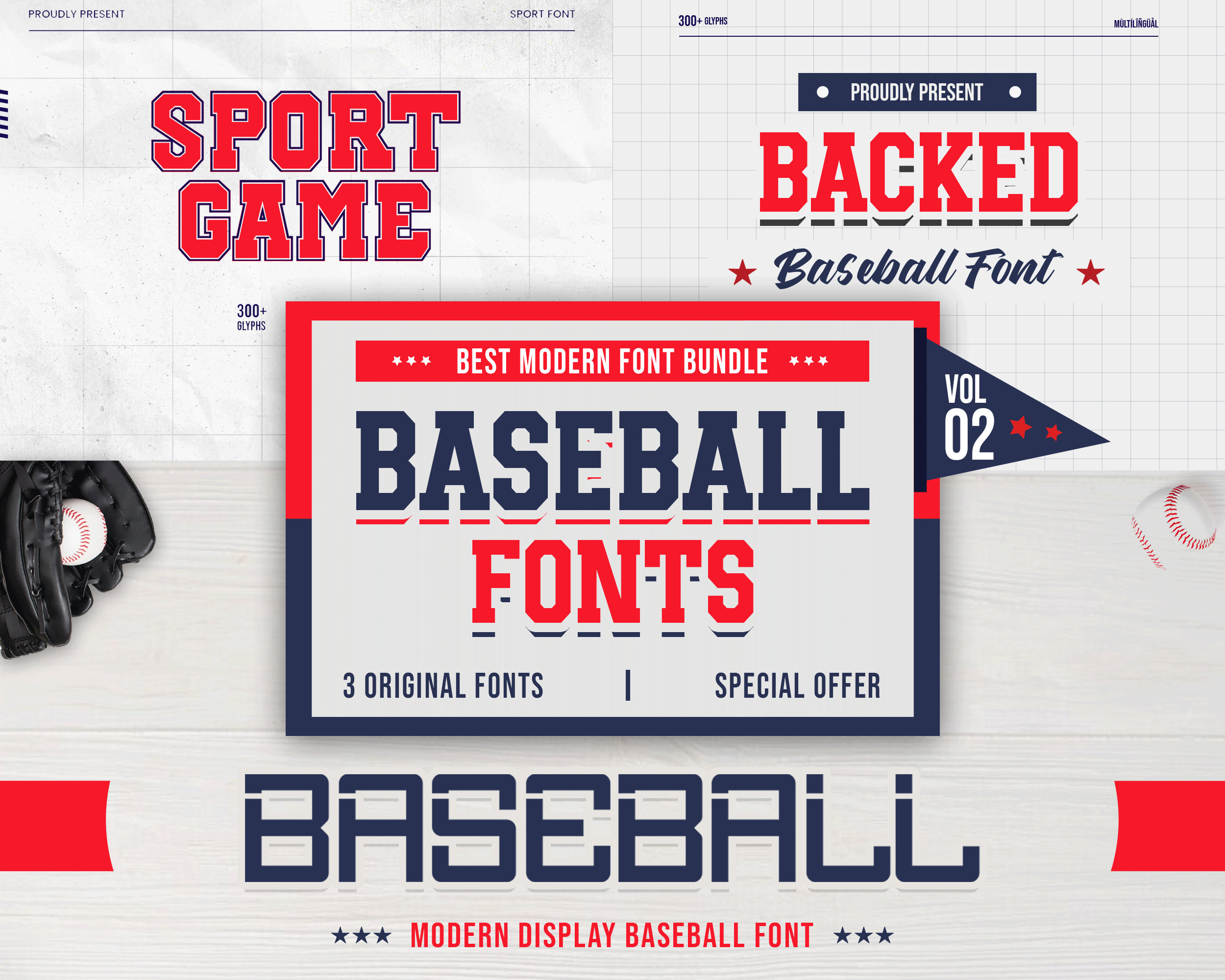 Modern Font, Font, Sports Font, Font Bundle, Baseball Font, Retro Font ...