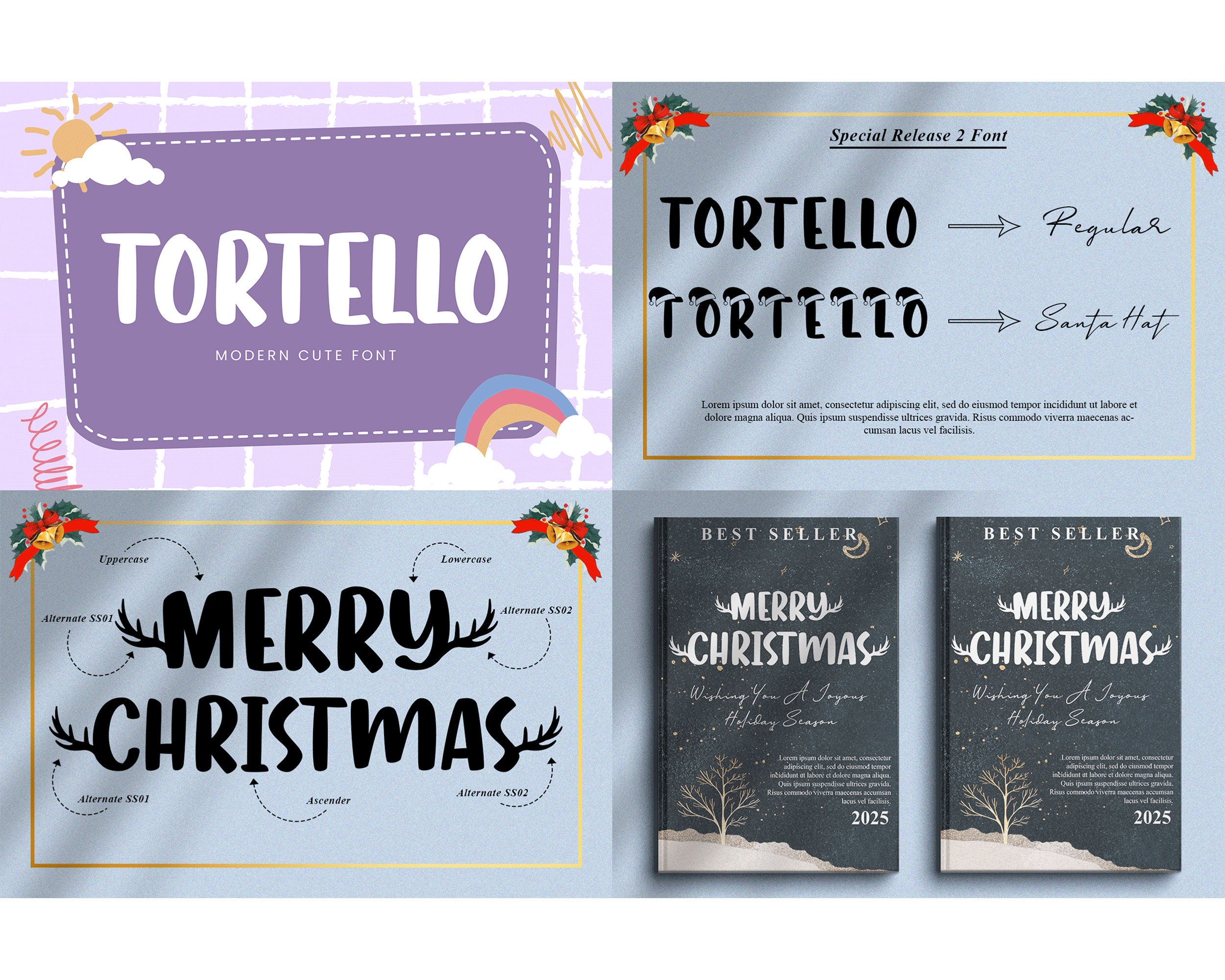 Modern Cute Font Bundle, Cute Font, Fun Font, Smooth Fonts, Doodle ...