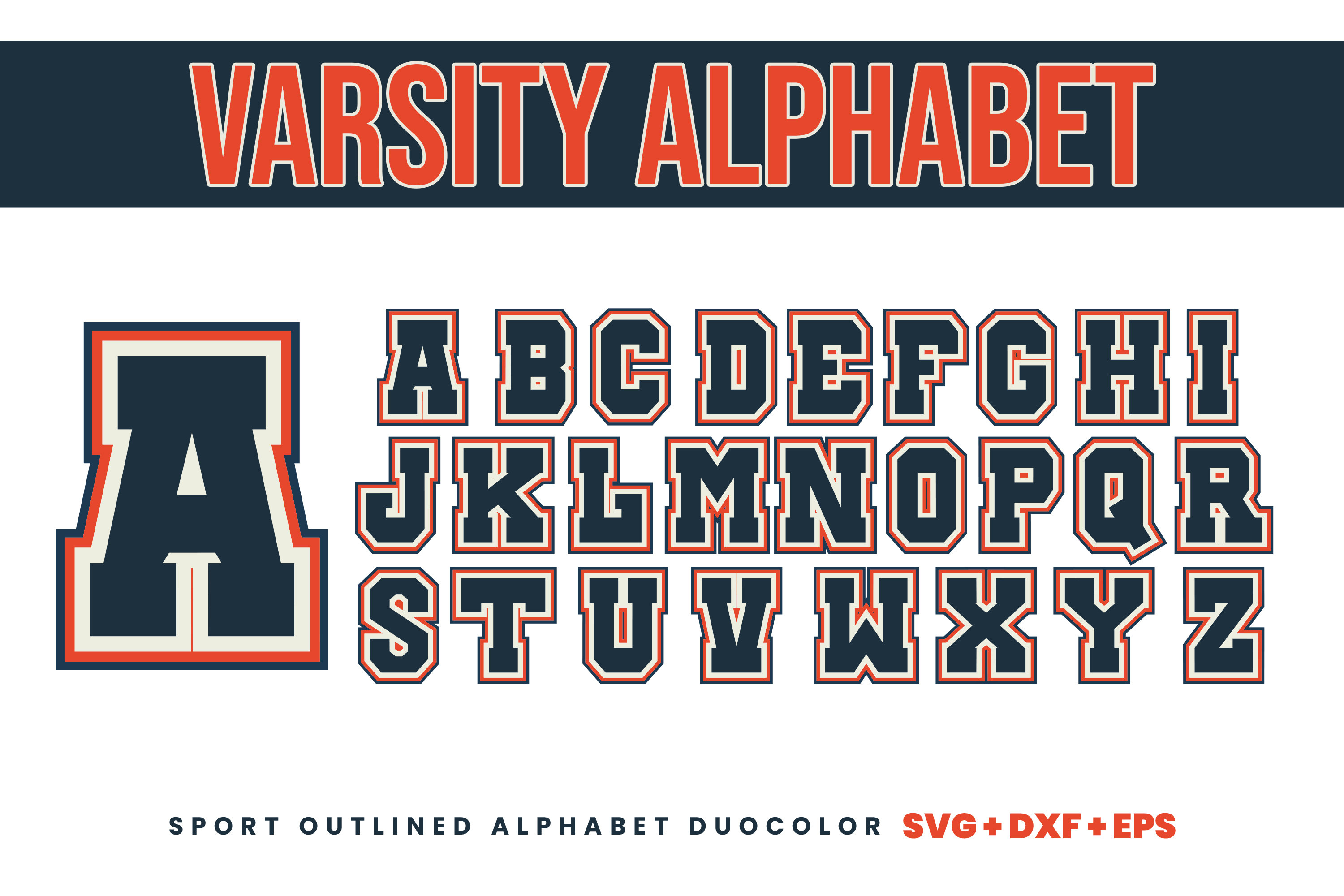 Modern Varsity Font SVG, Modern Fonts, Font, Bold Font, Varsity Letters ...
