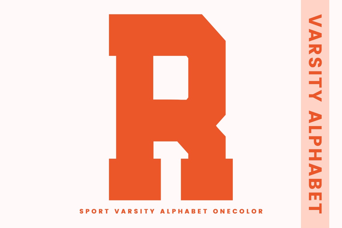 Modern Varsity Font SVG Varsity Letter Sports Font Retro - Etsy