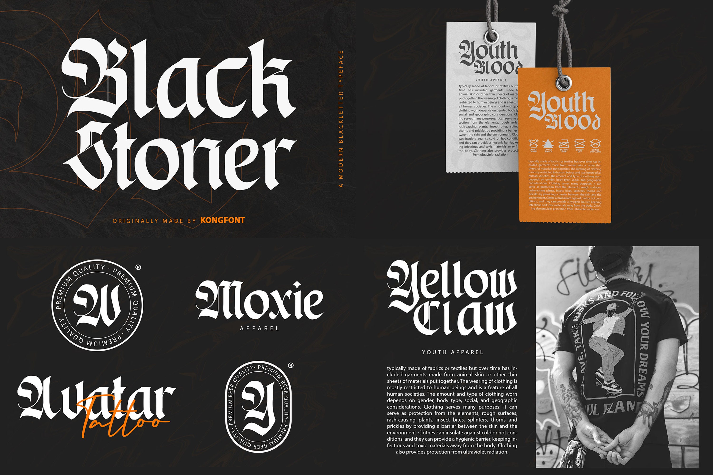 Modern Blackletter Font Bundle, Blackletter Font, Calligraphy Font ...