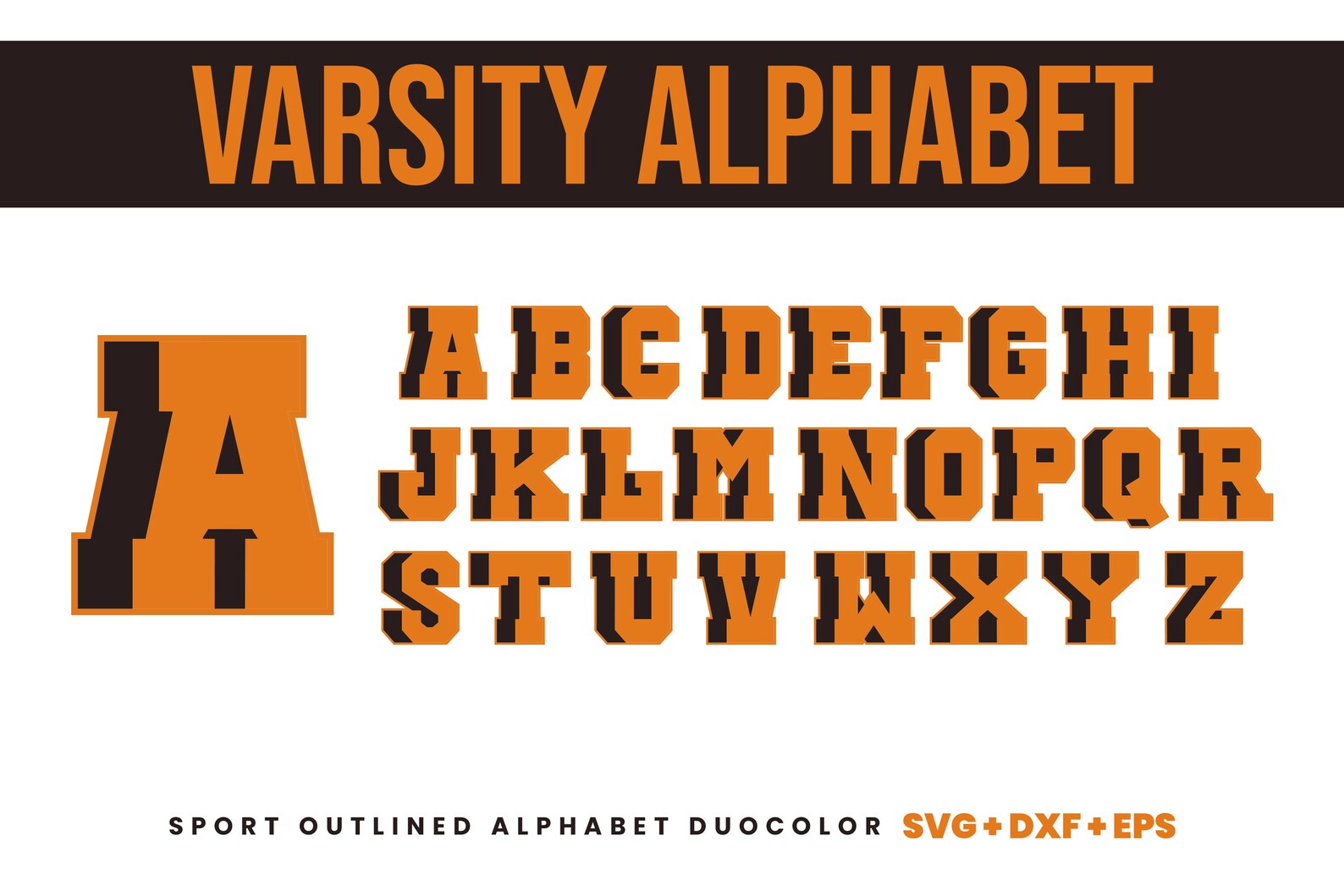 Modern Varsity Font SVG, Varsity, Font, Modern Fonts, Block Font ...