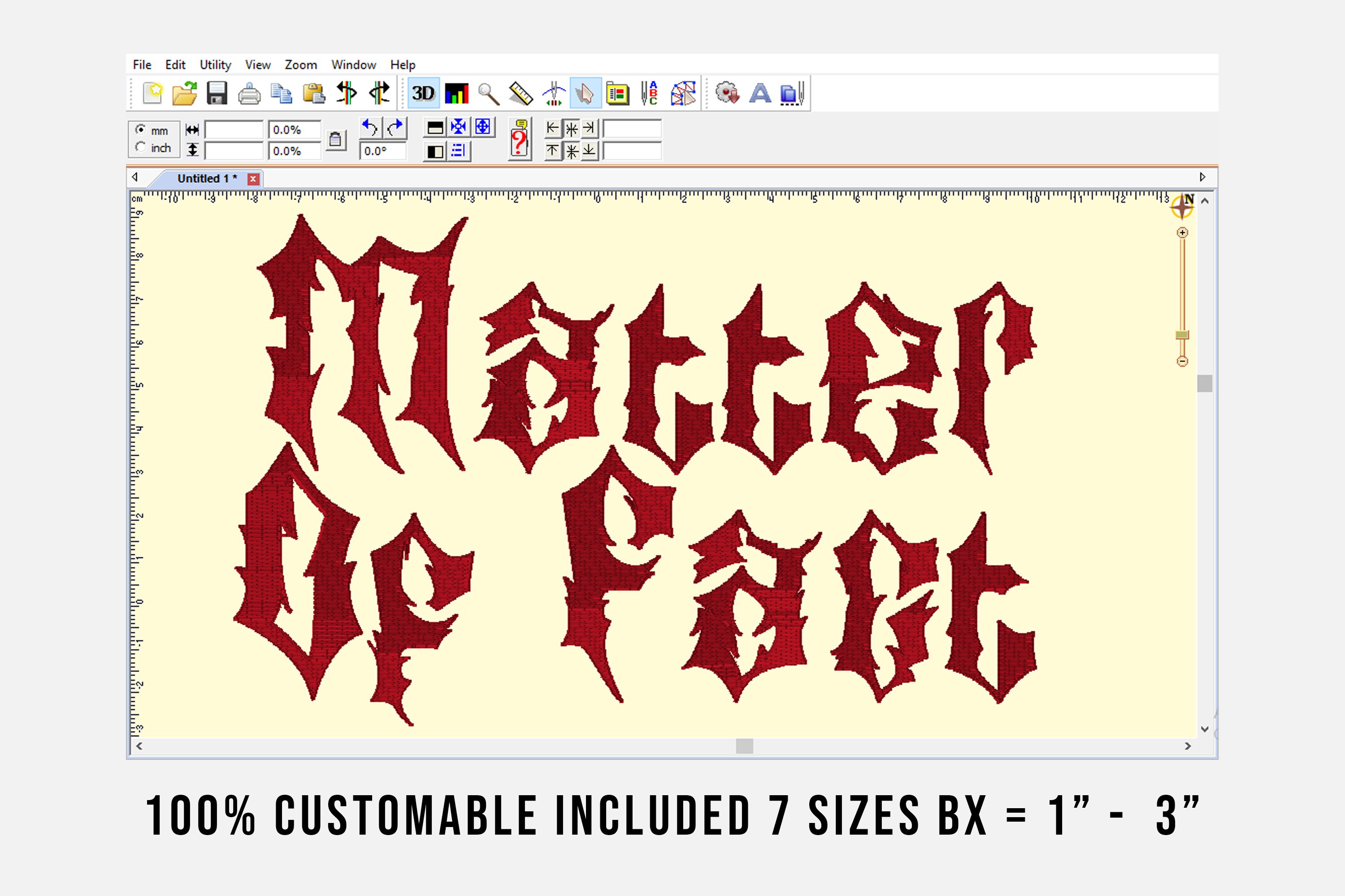 Modern Horror Embroidery Font Bundle, Halloween Font, Embroidery Font ...