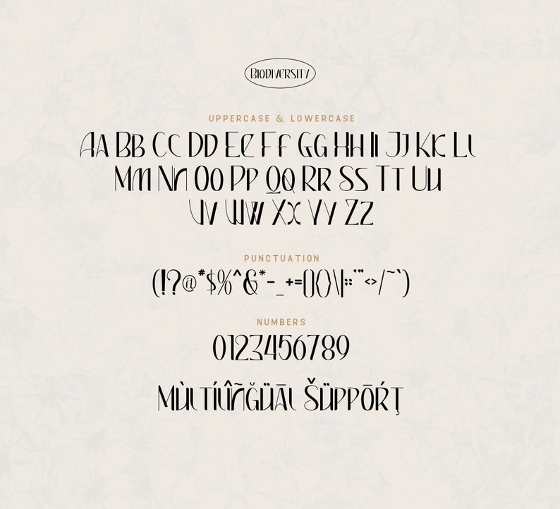 Modern Font, Sans Serif Font, Biodiversity Font, Eco Friendly Typeface ...