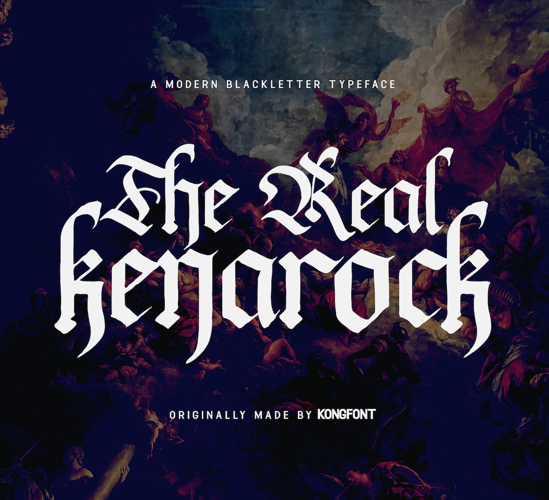 Modern Font, Display Font, Blackletter Font, Sleek Typeface ...