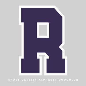 Modern Varsity Font SVG, Varsity Letter Font, Font SVG, Vector Font ...