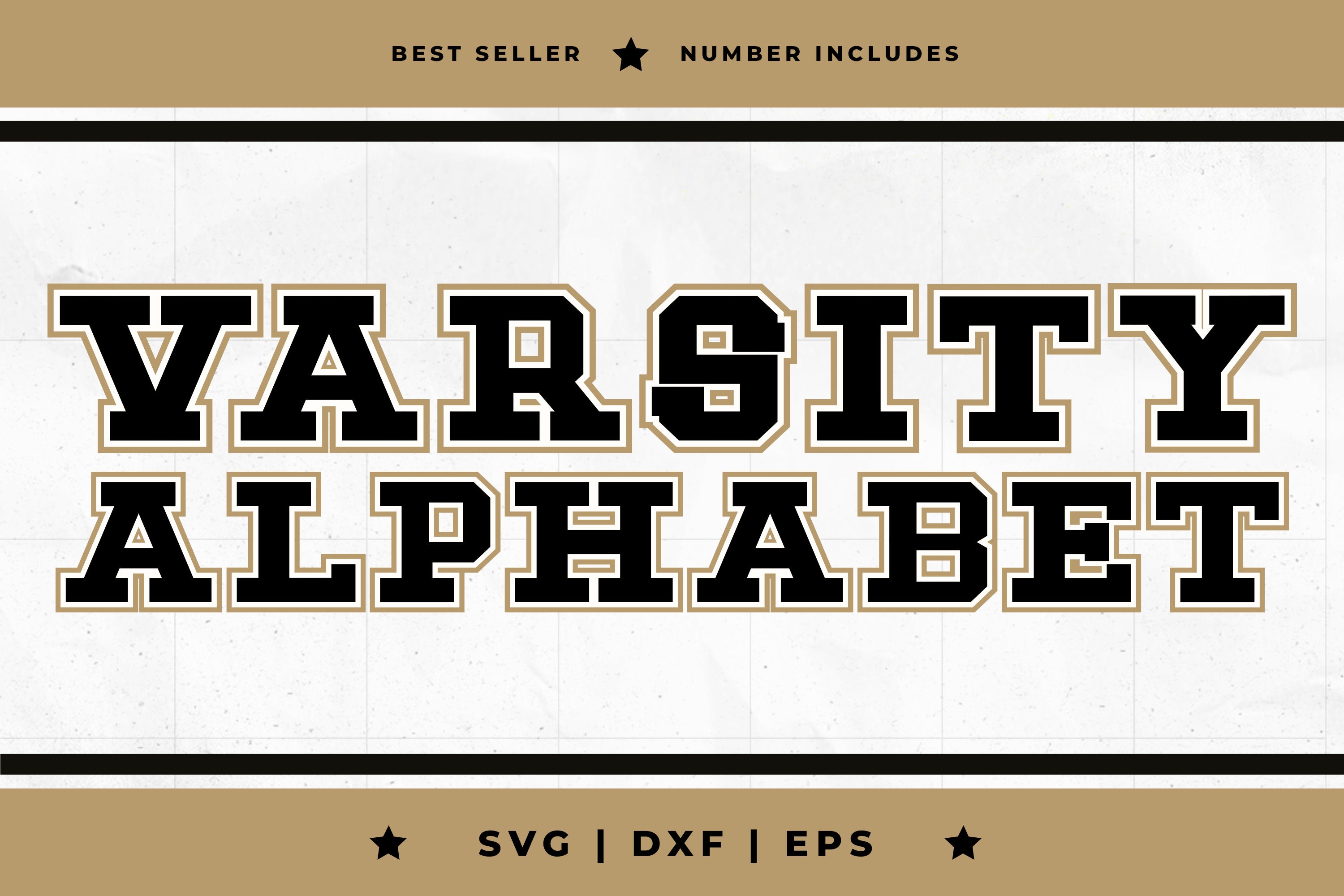Modern Varsity Font SVG, Retro Font, Font Varsity Letter, Varsity ...
