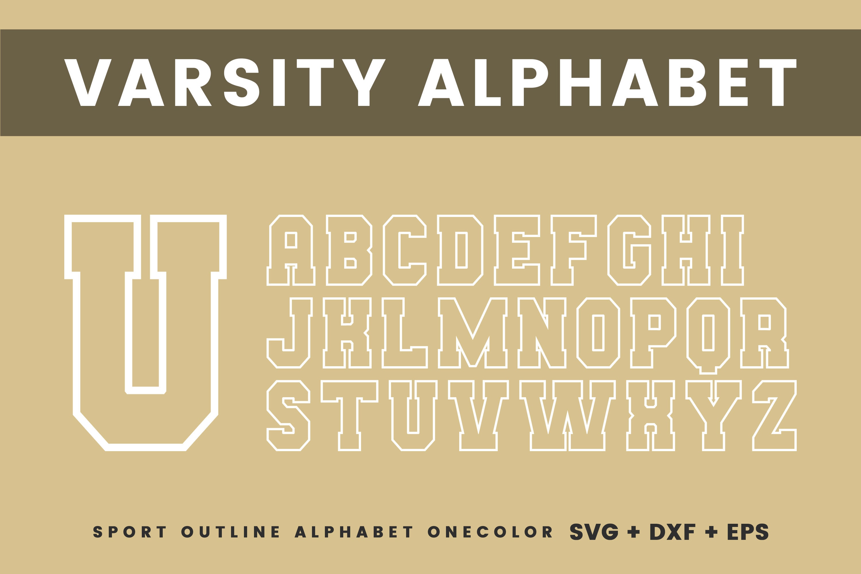 Modern Varsity Font SVG, Varsity Fonts, Varsity Jacket, SVG File, Block ...