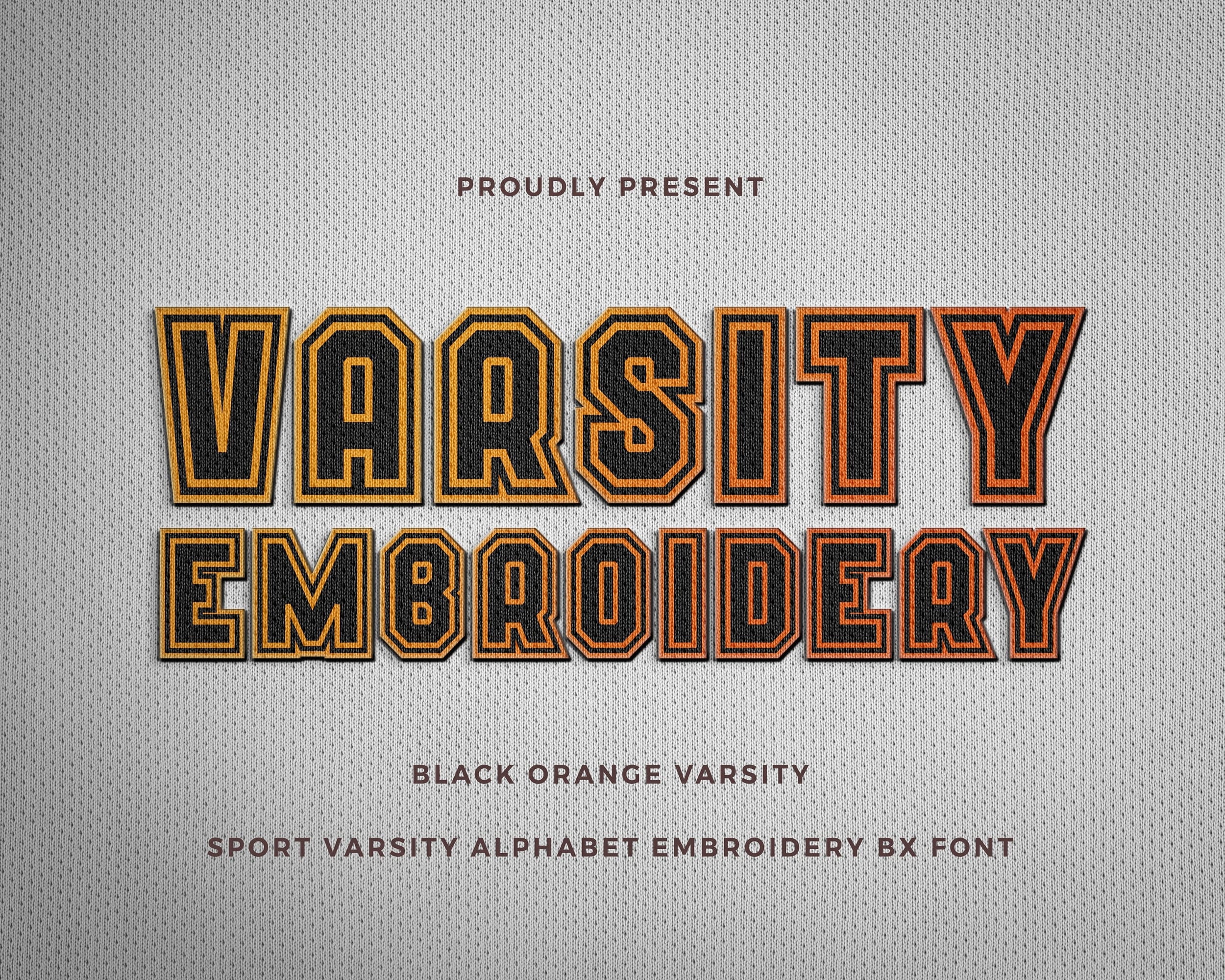 Varsity Embroidery Font, Modern Font, Sports Font - Athletic Typeface ...