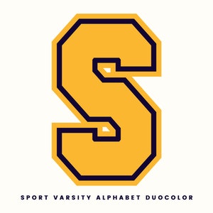 Modern Varsity Font SVG, Modern Fonts, Sports Font, Vector Font, Retro ...