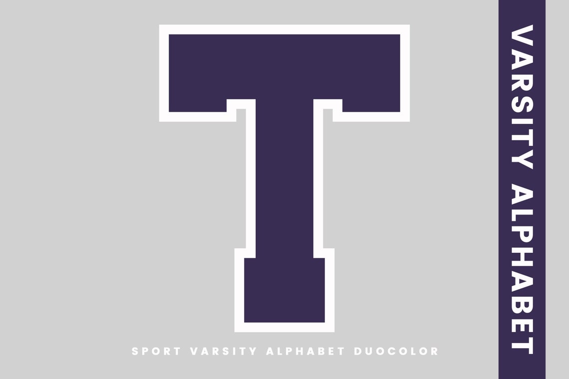 Modern Varsity Font SVG Varsity Letter Font Font SVG Vector - Etsy